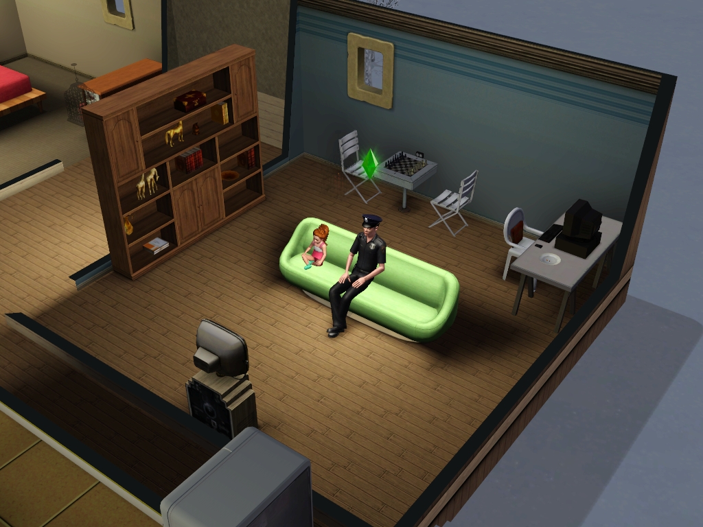 Glummo's Promotion and Family Life in The Sims Stories